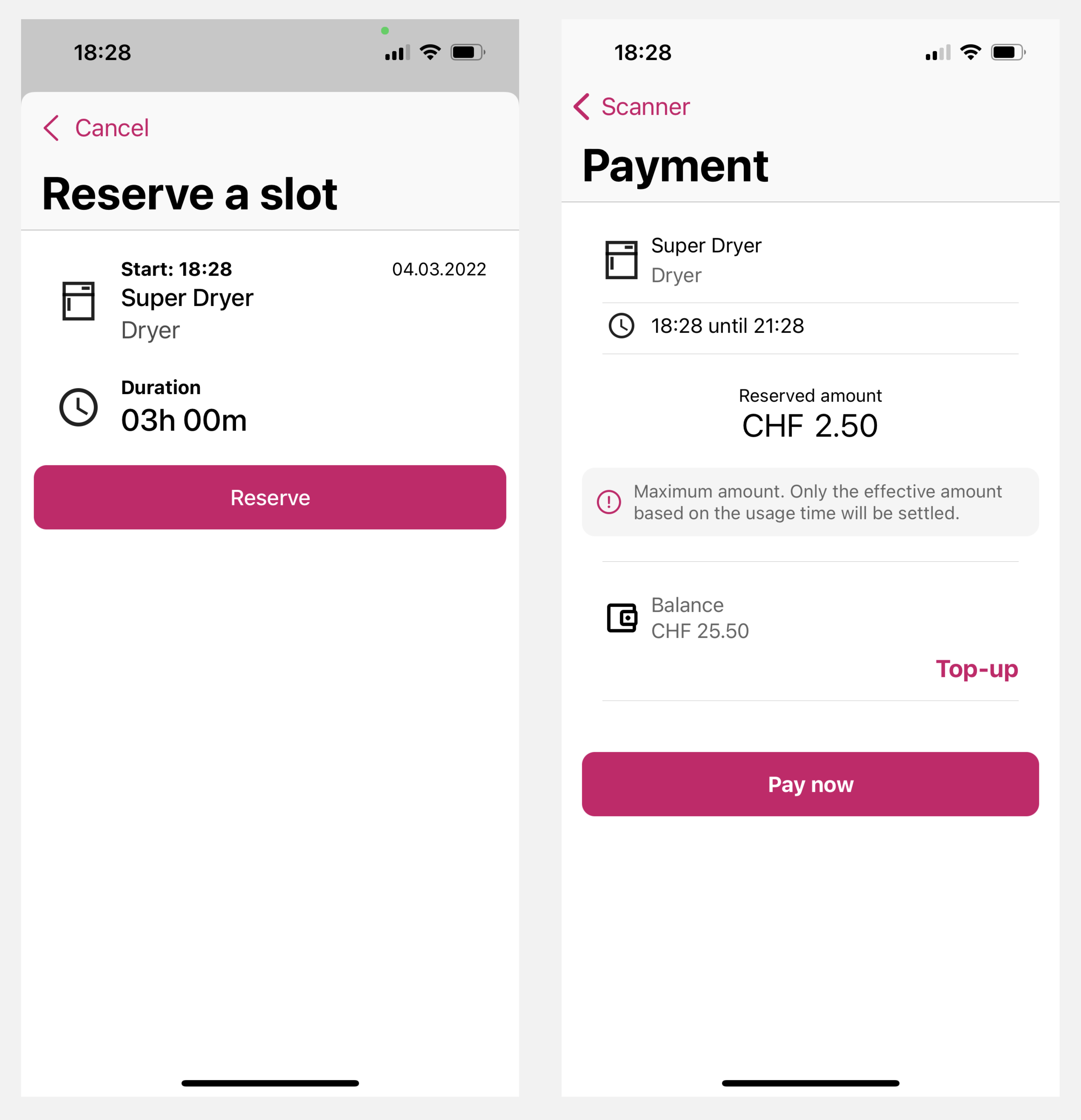 📱 Pay with Smartphone - washMaster Mobile App