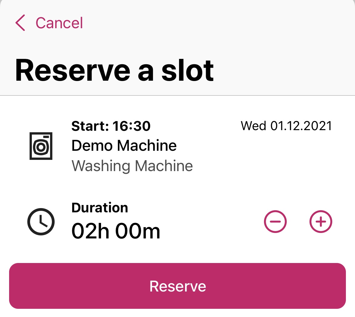 📅 Check Availability and Reserve Machine - washMaster Mobile App