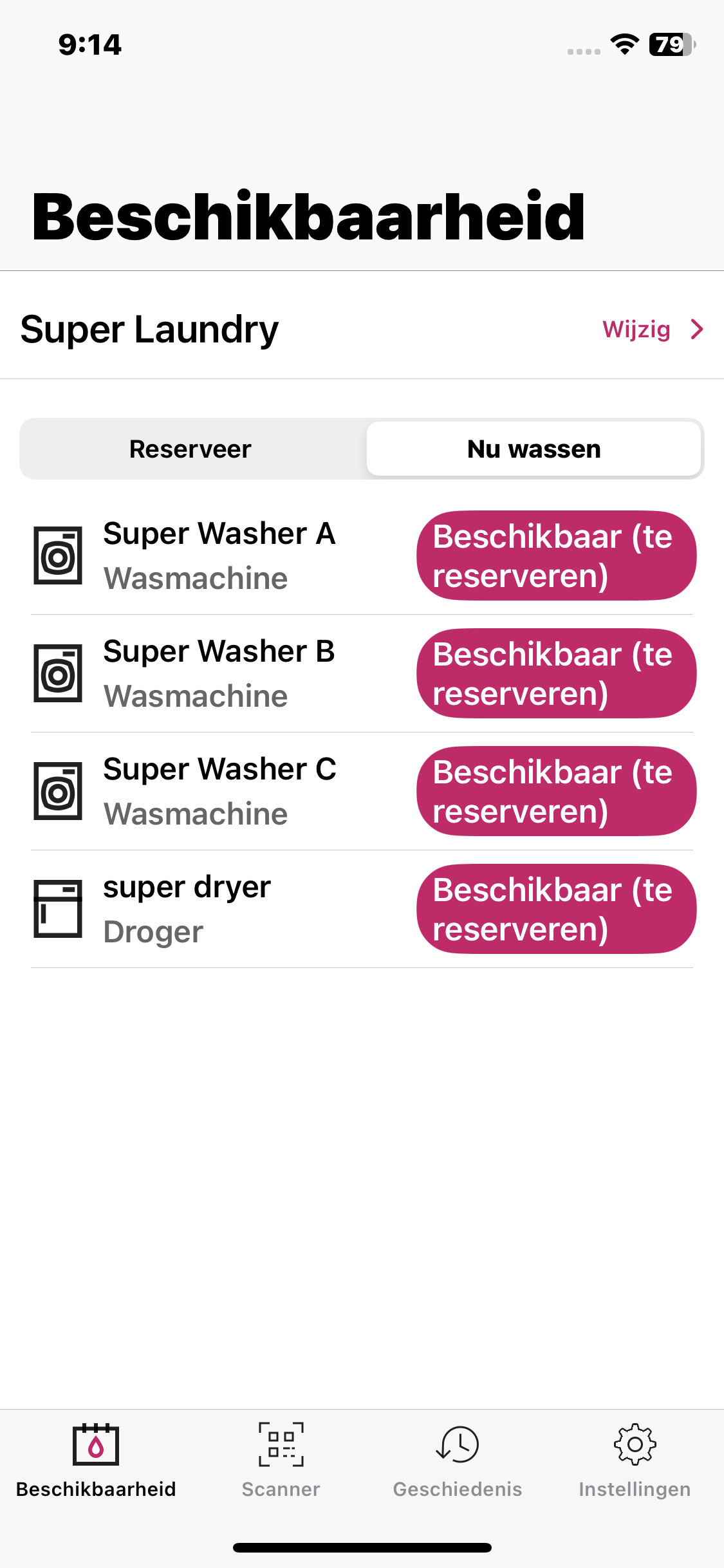 📅 Beschikbaarheid controleren en Machine reserveren - washMaster Mobile App